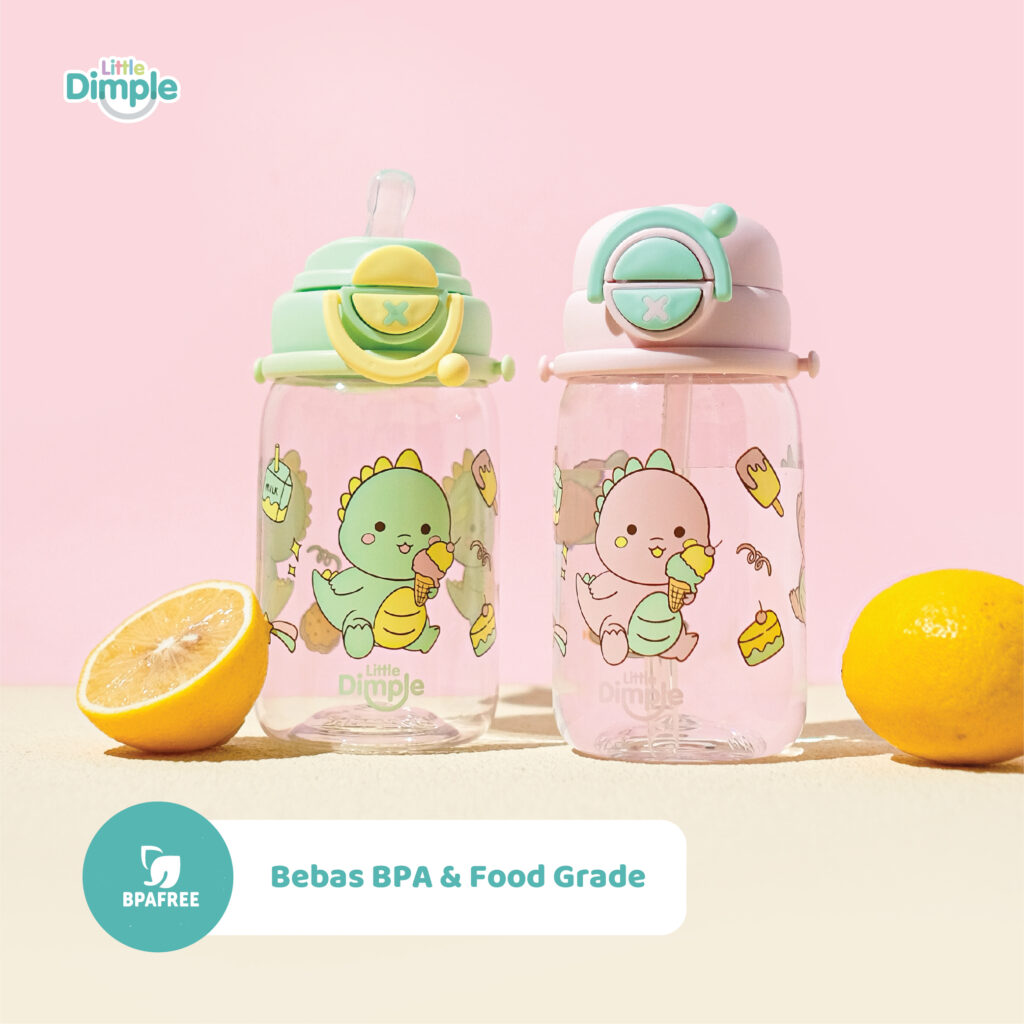 LITTLE DIMPLE Flip It Kids Bottle Water | Botol Minum Anak - Gaya Kids
