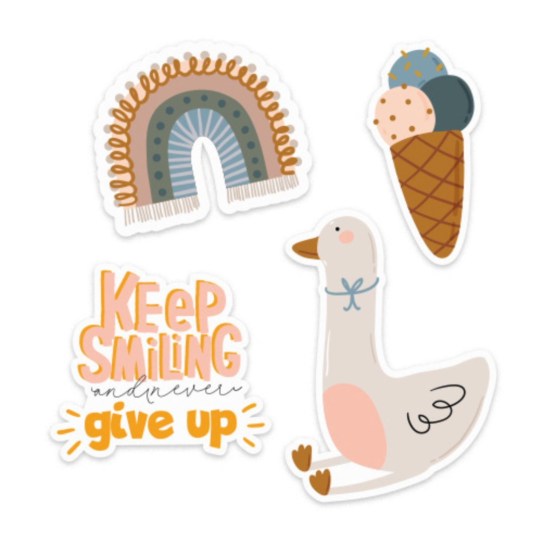 PAPERMARK Keep Smiling Sticker Set | Sticker Lucu | Sticker Jurnal ...